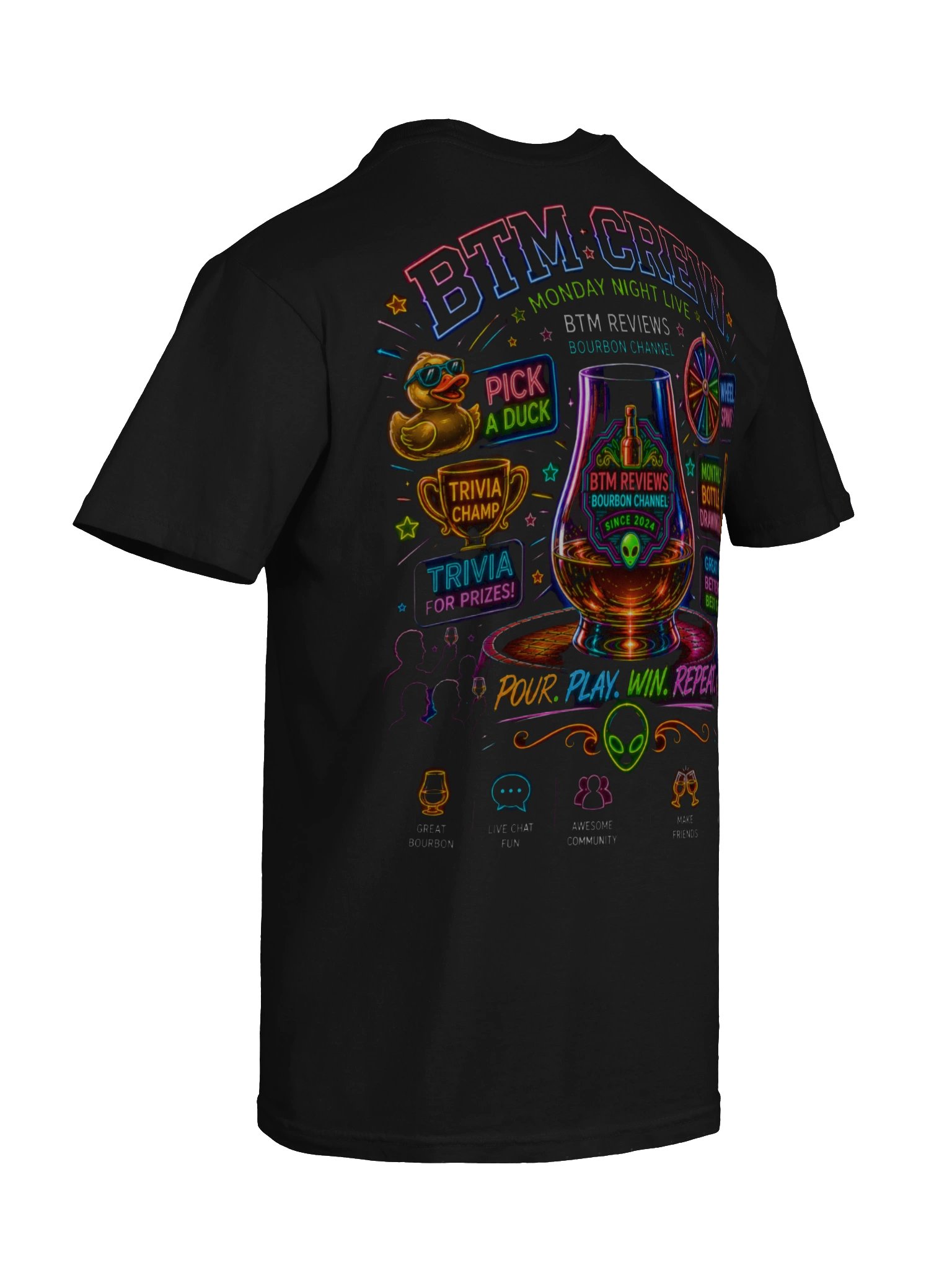 BTM Crew™ Signature Tee – Pour. Play. Win. Repeat. | David
