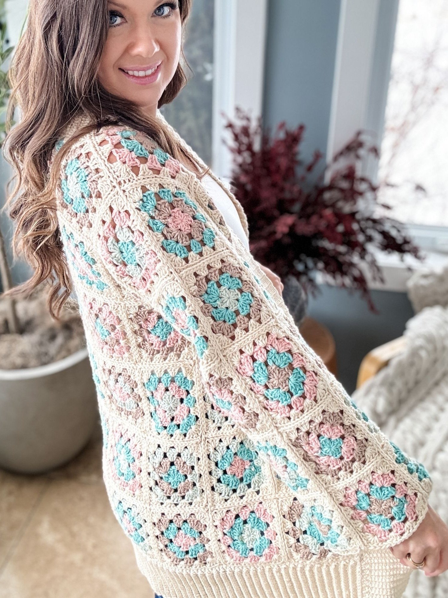 Granny Style Cardigan Crochet Pattern | MJ's Off The Hook Designs