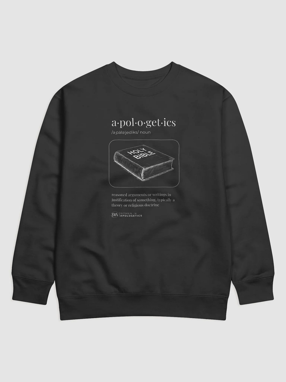 Apologetics Definition Graphic Crewneck | Women in Apologetics.com