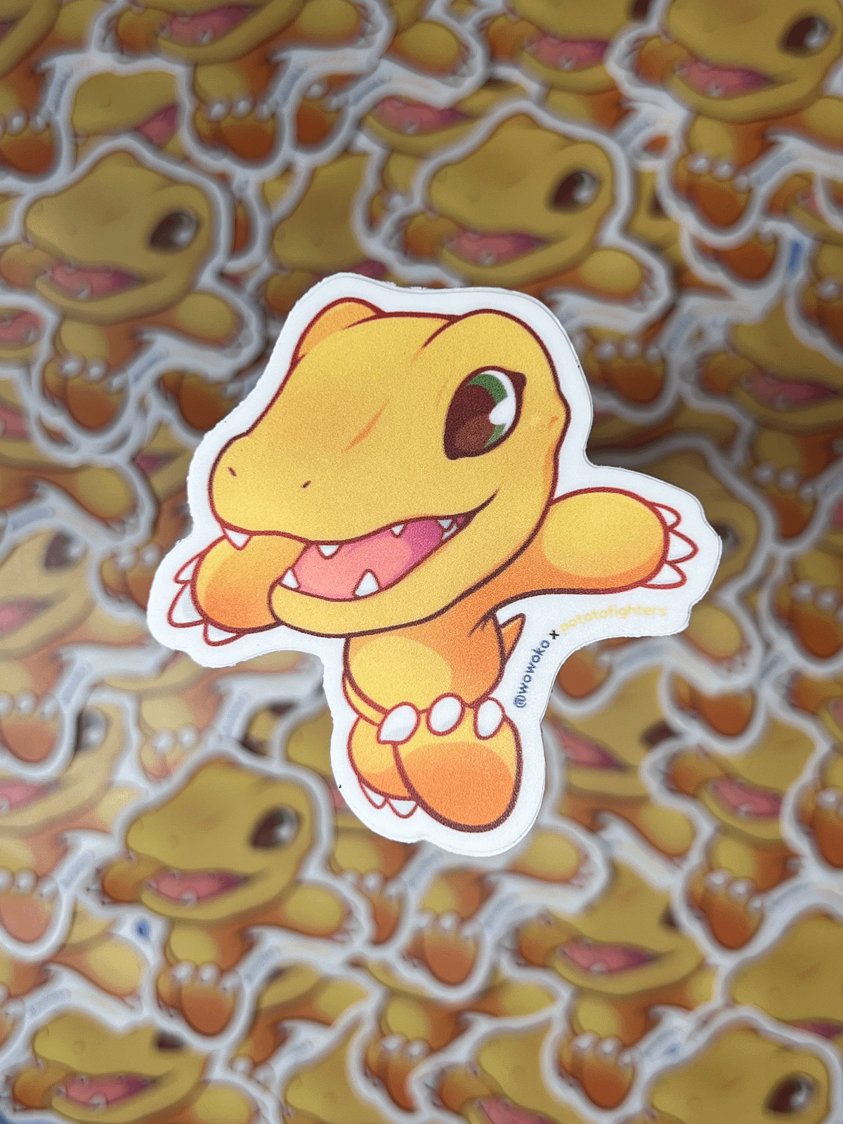 WoWoKo x Potato Fighters - Digimon - Agumon - Sticker | WoWoKo