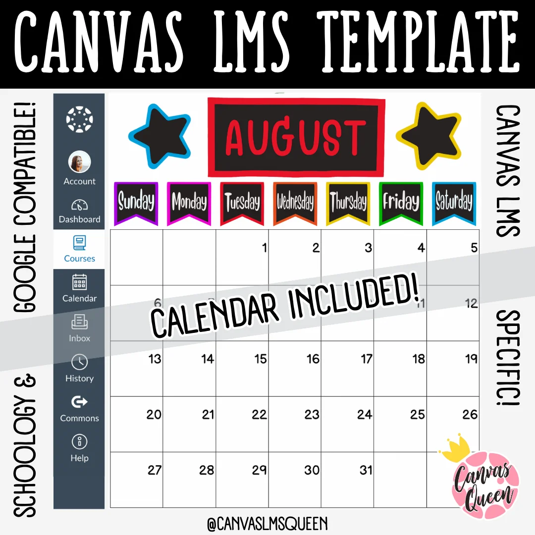 Canvas LMS Template - HOMEPAGE, BUTTONS & BANNERS - Multicolored - 100% ...