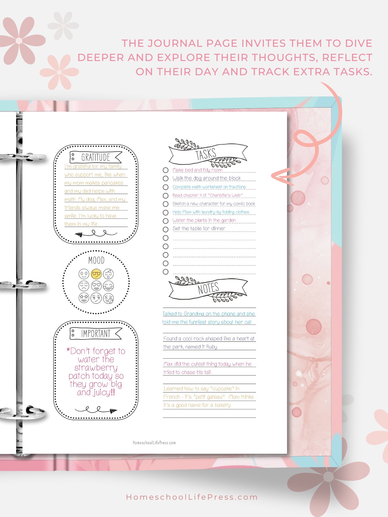 Homeschool Student Daily Journal Printable | Doodles | Homeschool Life ...