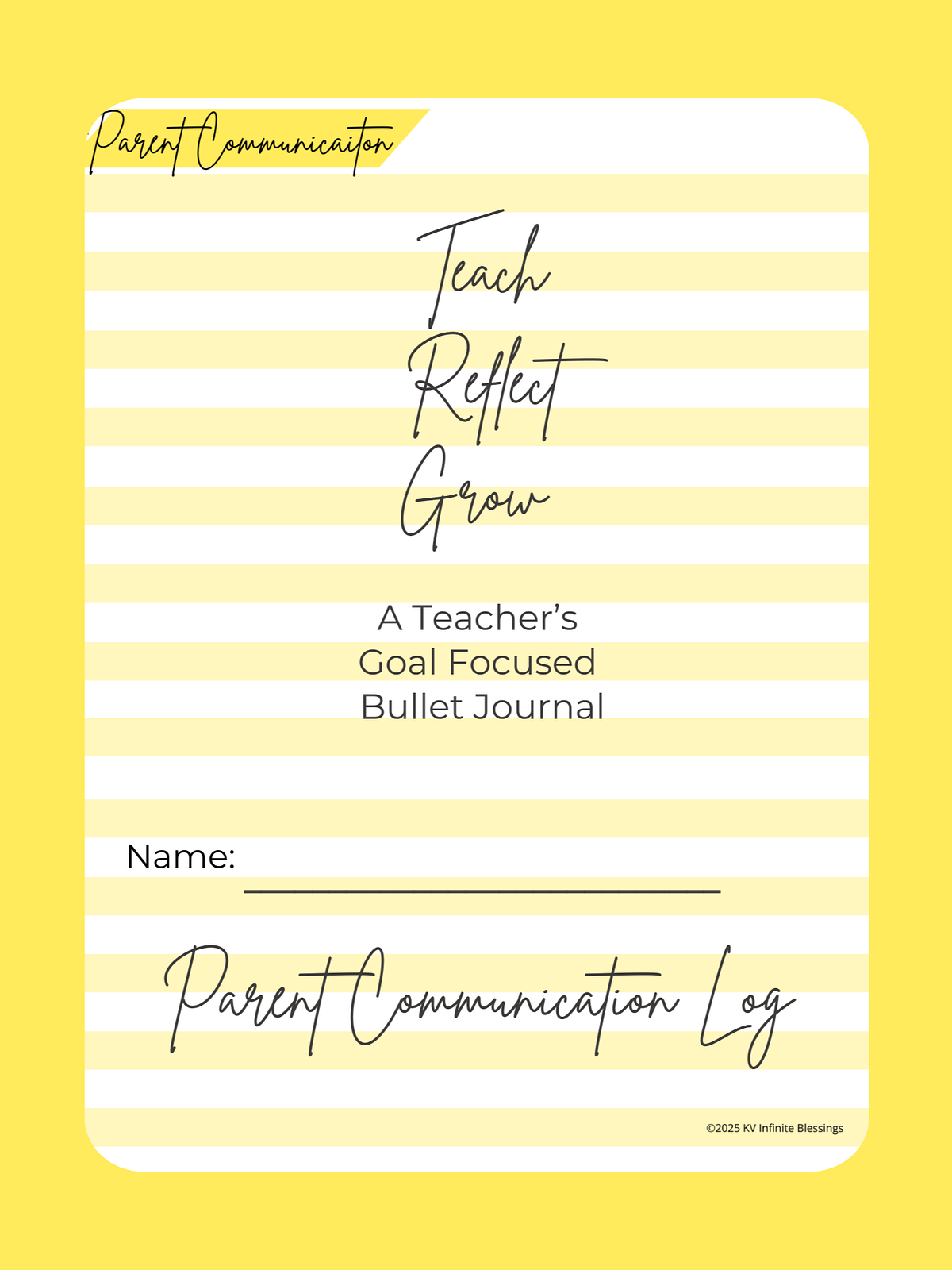 Parent Communication & Contact Log | Digital & Printable Bullet Journal ...