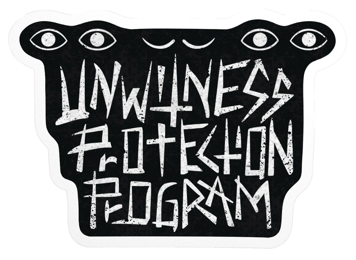 Unwitness Protection Program Logo Sticker | Just Roll With It
