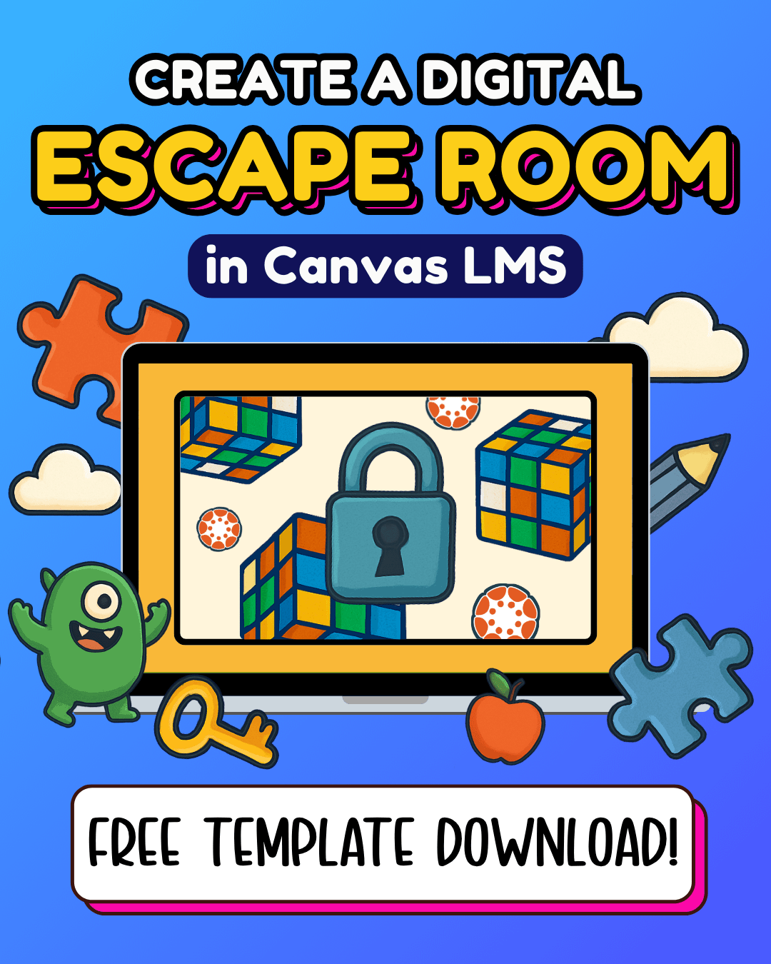 Canvas Digital Escape Room Template | Canvas Queen