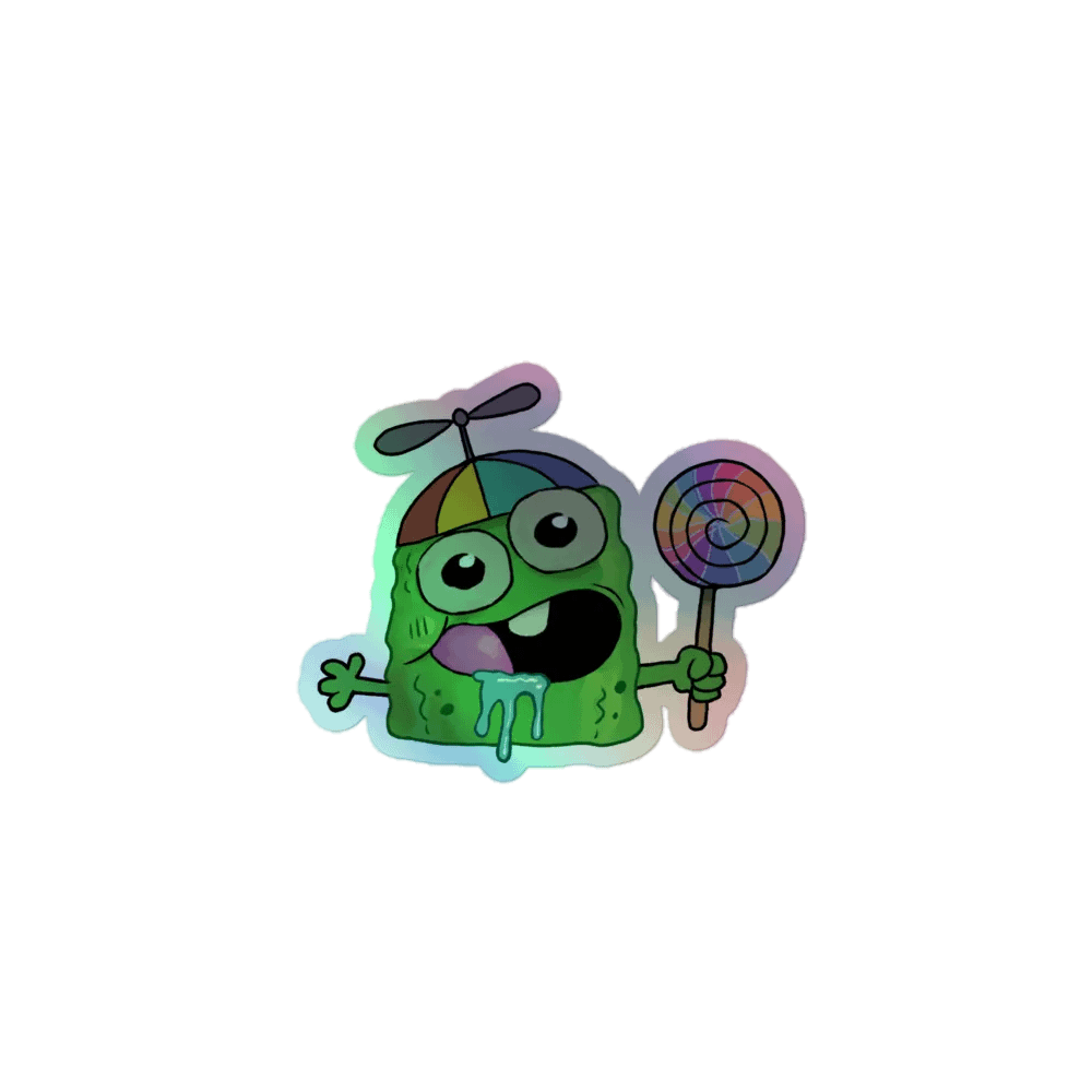 Holographic Happy Pickle Sticker | CheapPickle