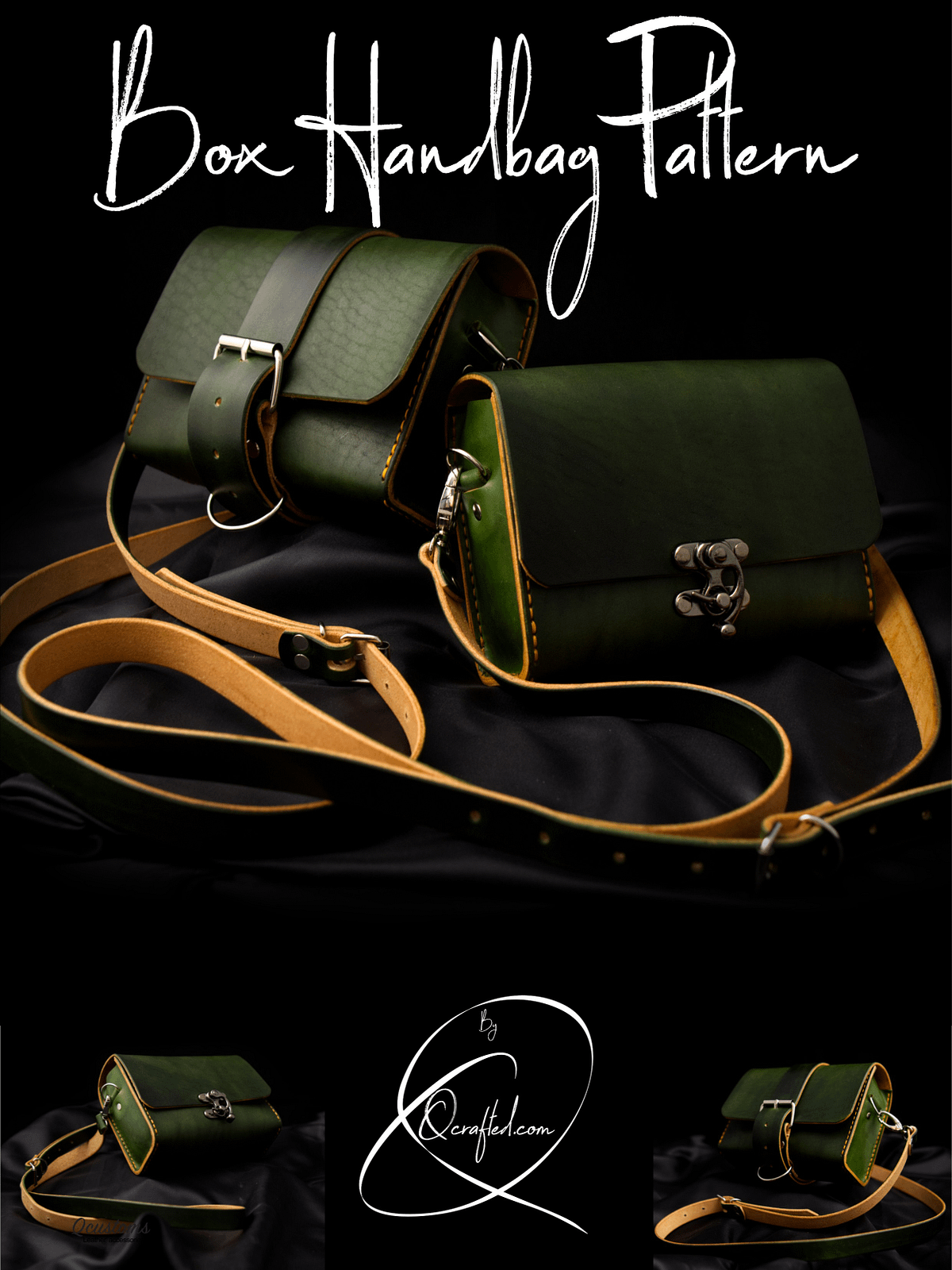 Box Handbag from Veg Tan Leather Free Pattern | Qcrafted